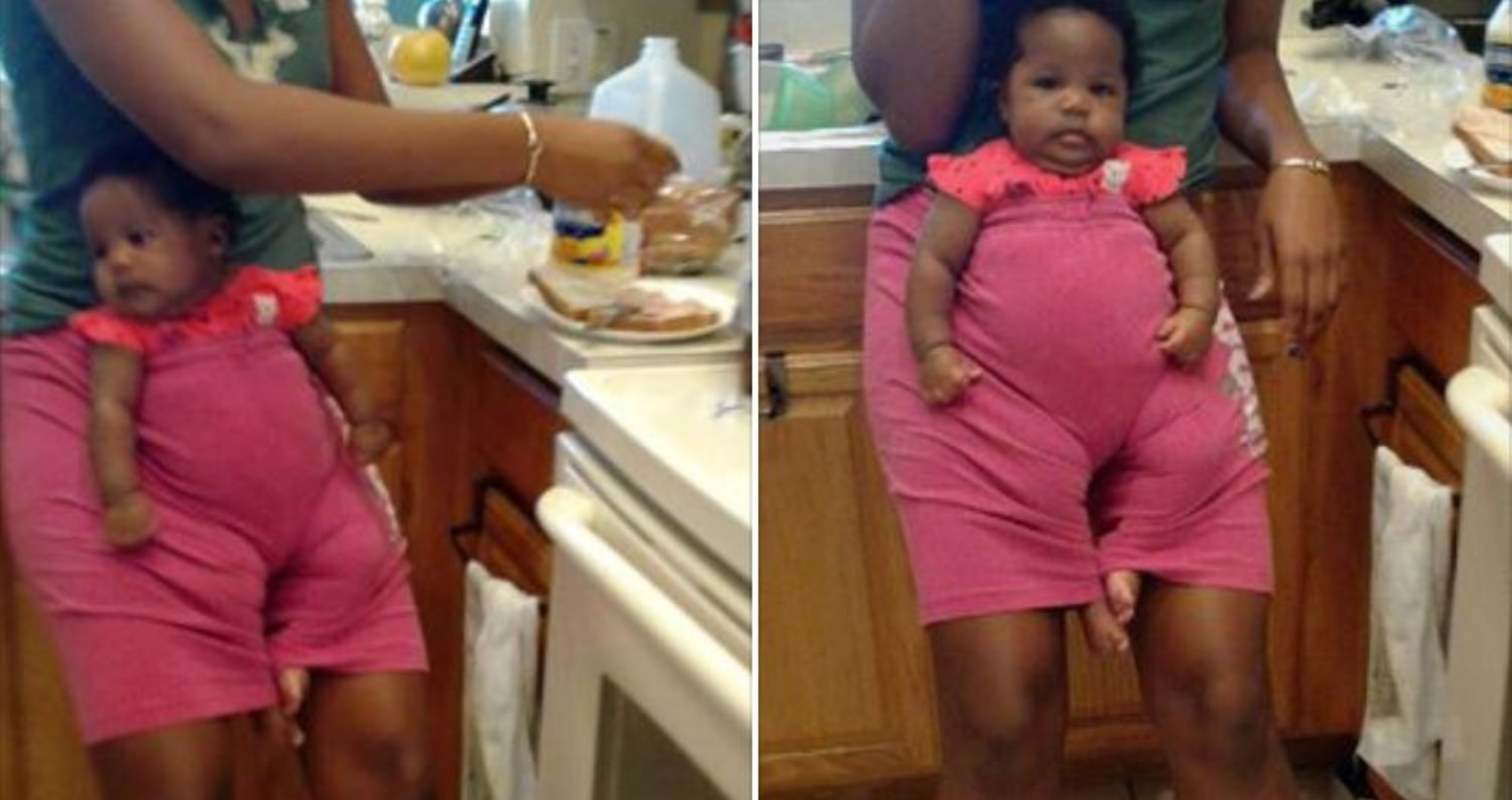 DIY Baby Carrier Uses Pants To Hold Baby