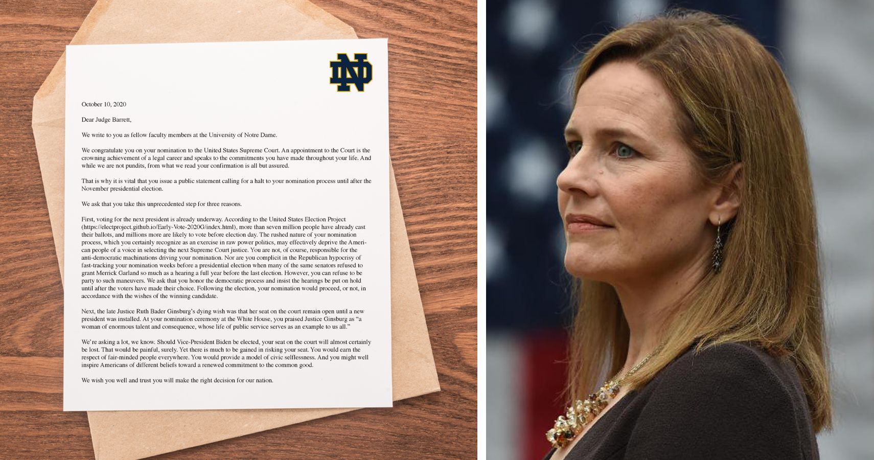 Notre Dame Faculty Want Amy Coney Barrett To Wait